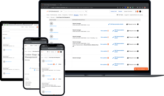 Operabase PRO | Casting Tooll | Archive access | Arts organisation ...